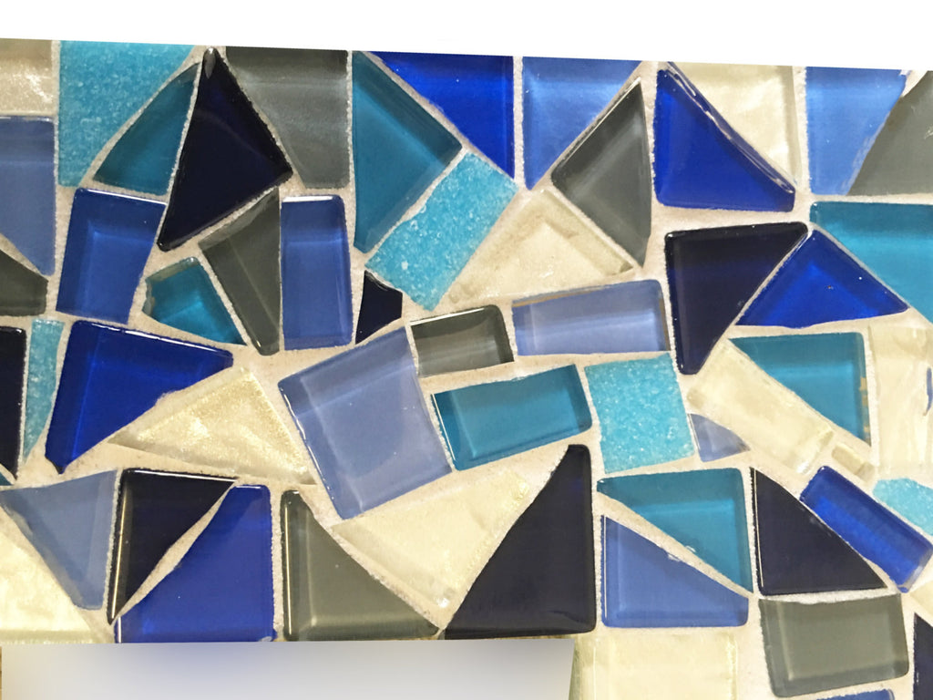 Blue Square Wall Mirror – Green Street Mosaics